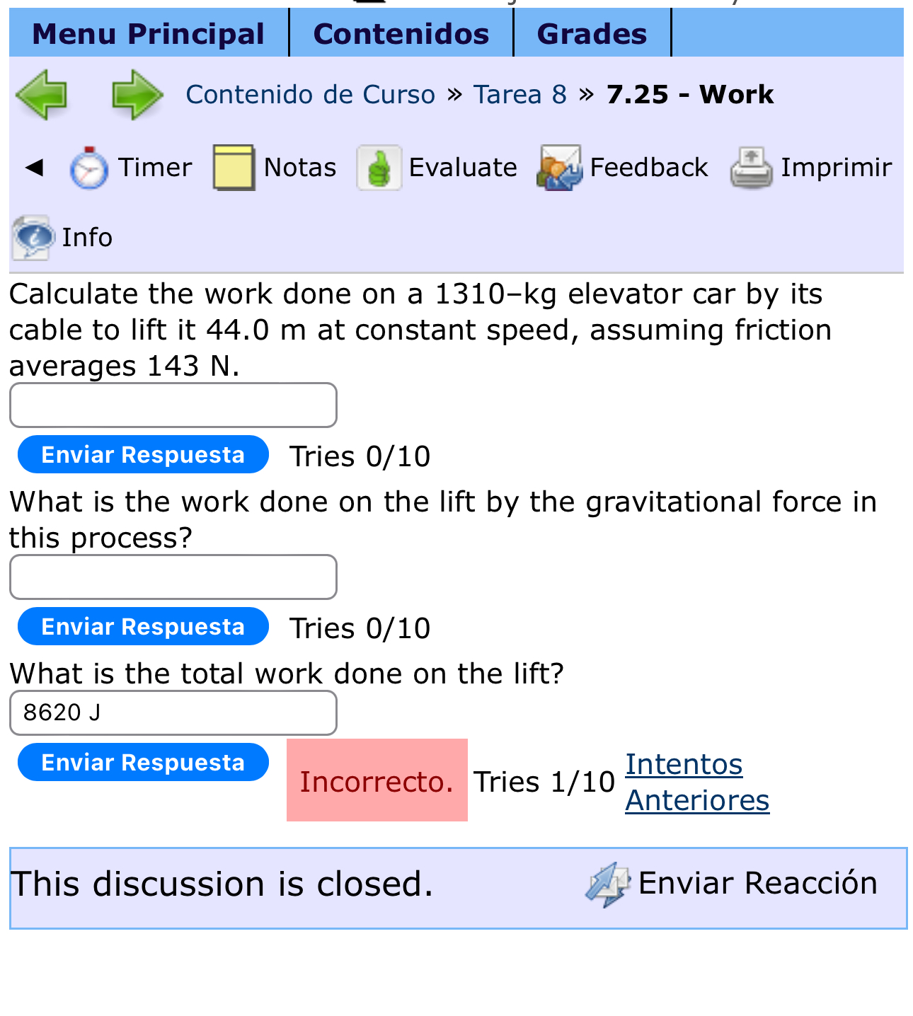 Solved Menu PrincipalContenidosGradesContenido de Curso » | Chegg.com