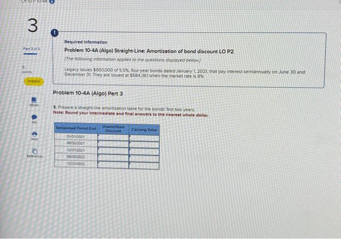 Solved Required Information Problem 10-4A (Algo) | Chegg.com