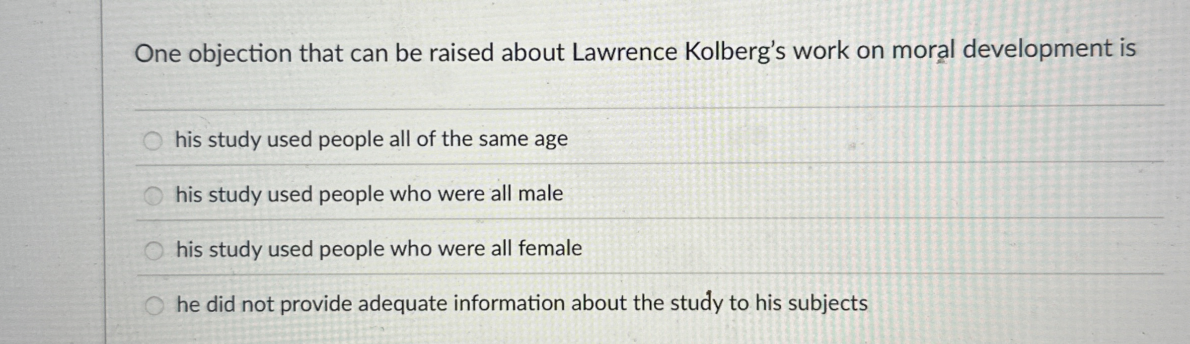Solved One objection that can be raised about Lawrence | Chegg.com