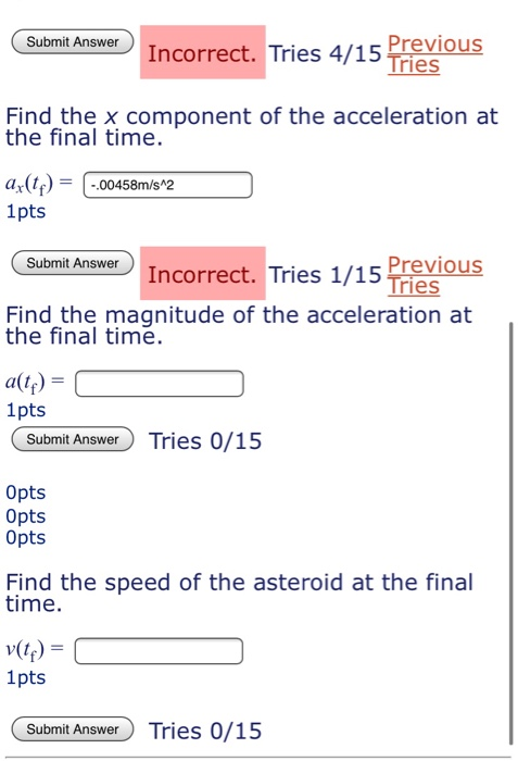 Solved Position Velocity And Acceleration Relationships