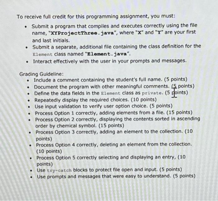 Project Three, HashMap Menu Program Define a class | Chegg.com