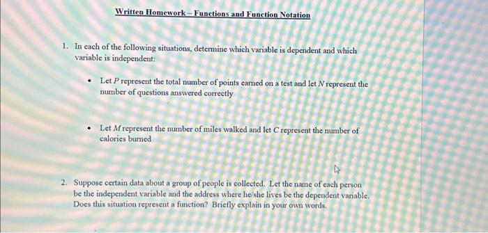 Solved 1. In each of the following situations, determine | Chegg.com