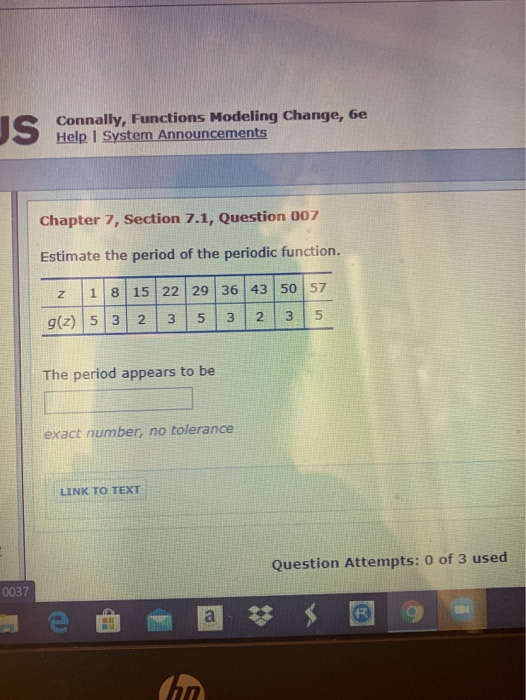 Solved Connally, Functions Modeling Change, 6e Help System | Chegg.com