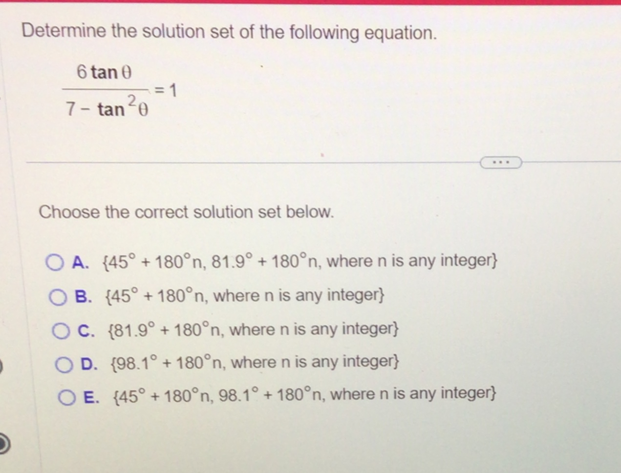 Solved Determine the solution set of the following | Chegg.com