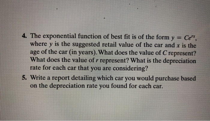 Chapter Projects have 24,000 miles, and so on. Choose | Chegg.com