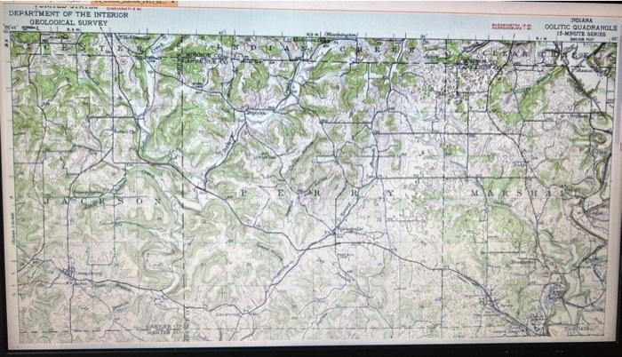 Solved OOLITIC QUADRANGLE, INDIANA (15-minute series | Chegg.com