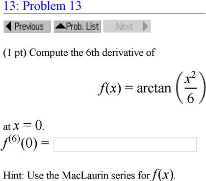 Solved Compute the 6th derivative of Hint: Use the | Chegg.com