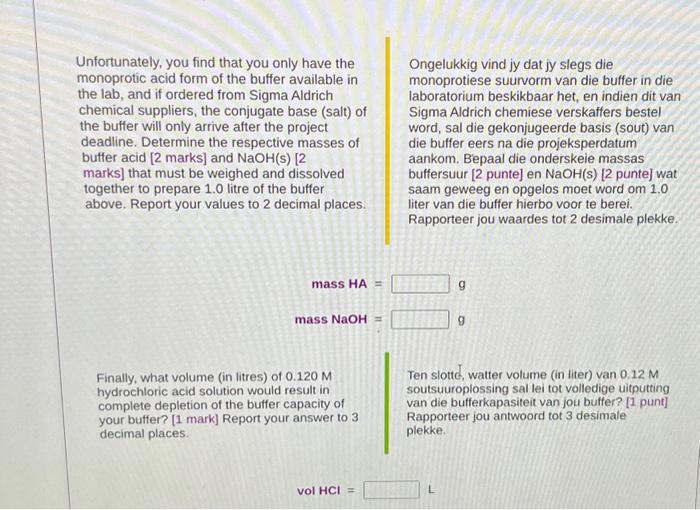 Solved Having calculated the pKa and buffer ranges for each | Chegg.com