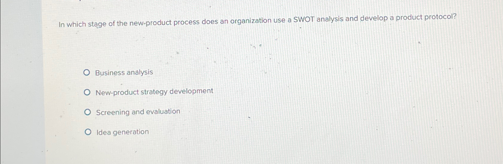 Solved In which stage of the new-product process does an | Chegg.com