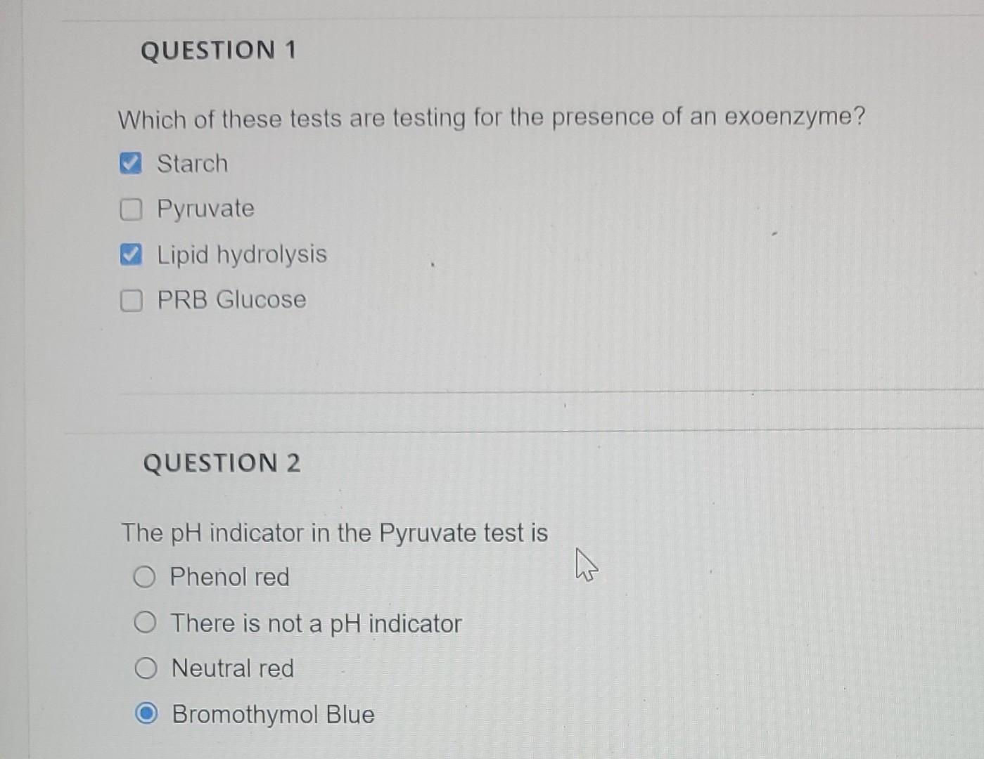 Solved Which of these tests are testing for the presence of | Chegg.com