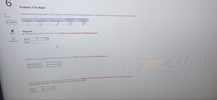 Problem 7-12 (Algo) Consider the following the speed | Chegg.com