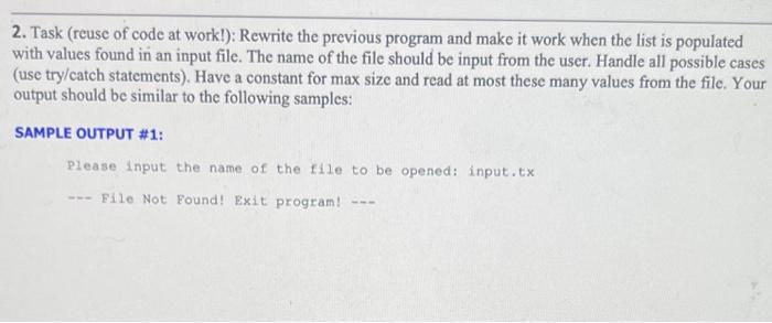 Solved Java Program please! Please help me write the secobd | Chegg.com