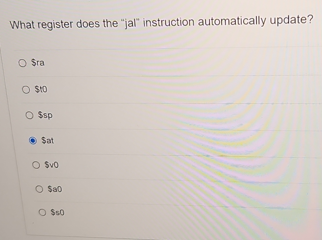 Solved What register does the "jal" instruction | Chegg.com