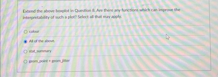 Solved Extend the above boxplot in Question 8 . Are there | Chegg.com