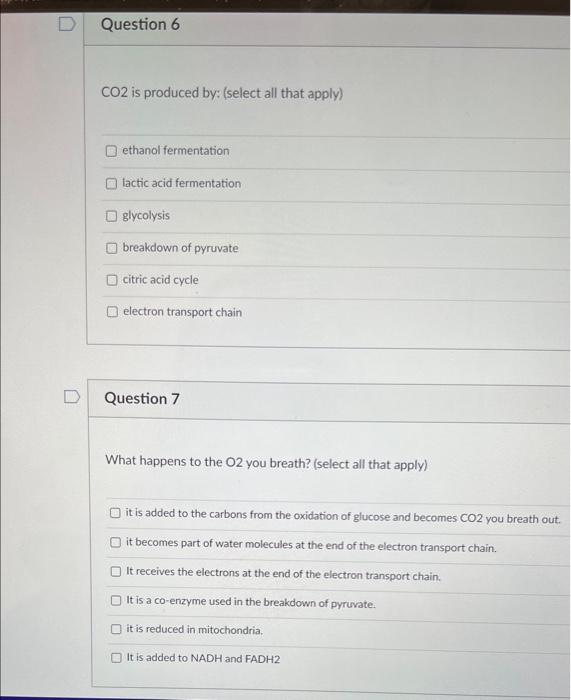 Solved Aerobic respiration: (select all that apply) requires | Chegg.com