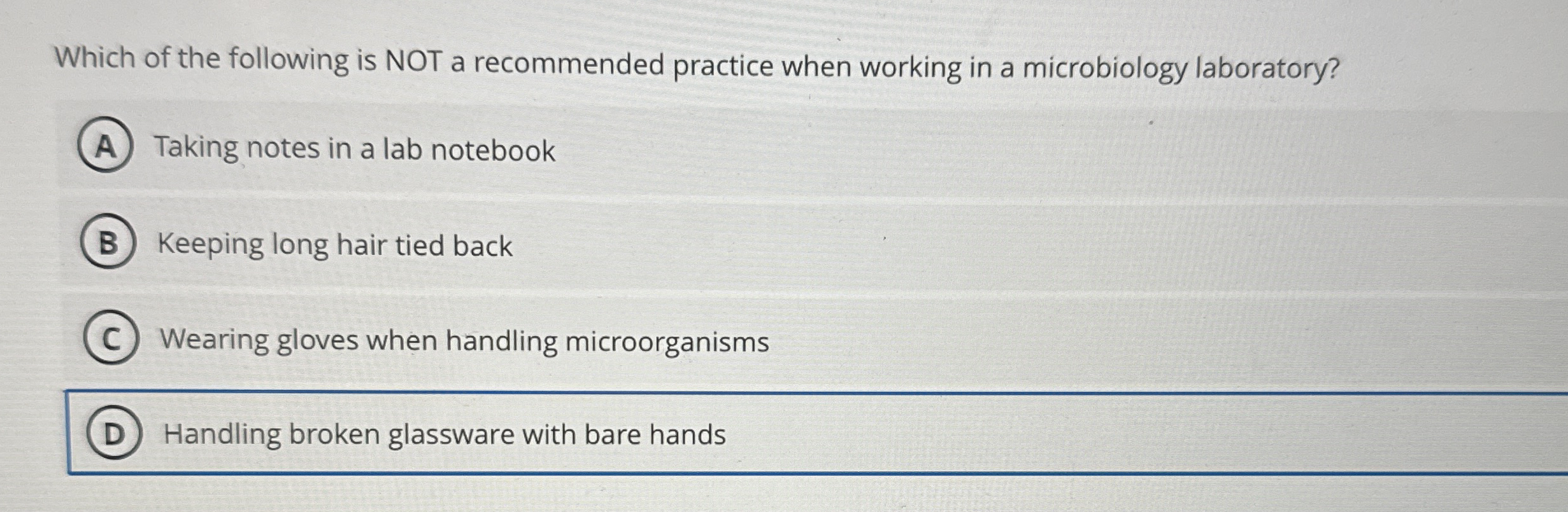 Which of the following is NOT a recommended practice | Chegg.com