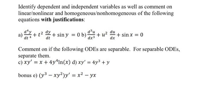Solved Identify dependent and independent variables as well | Chegg.com