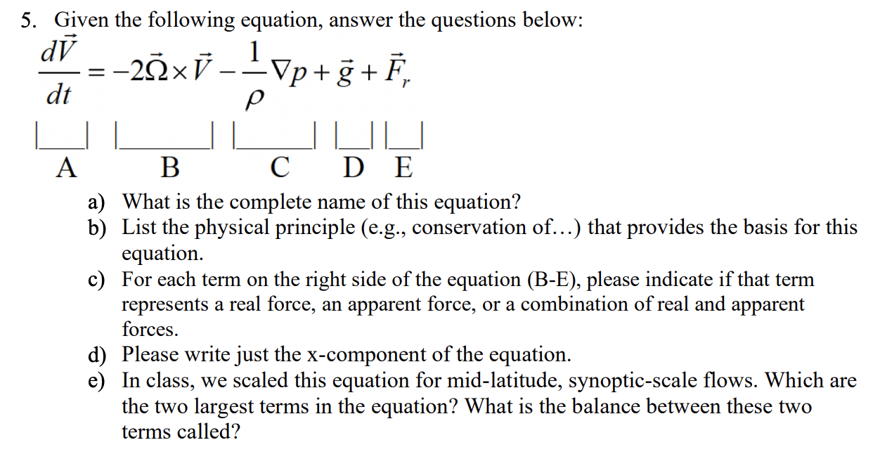 Solved Given the following equation, answer the questions | Chegg.com