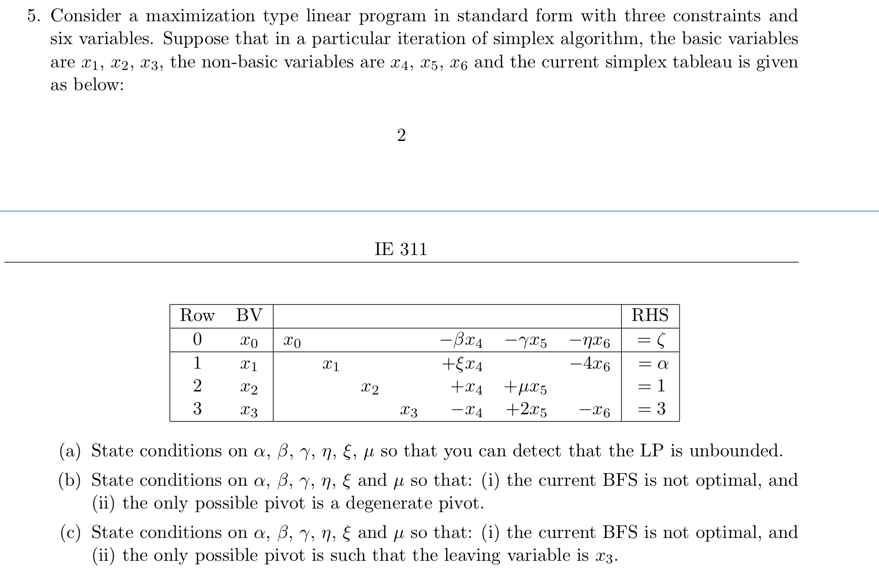 Solved Consider a maximization type linear program in | Chegg.com