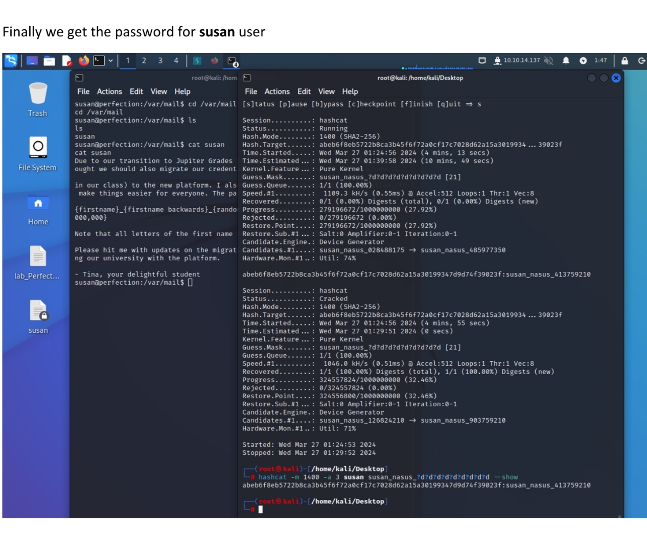 On Kali Linux It is required to enter Hack the Box, | Chegg.com