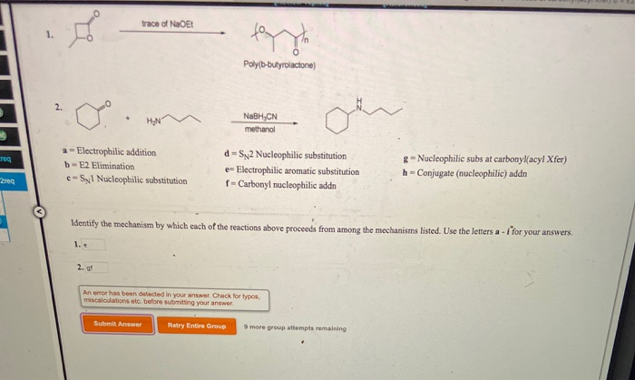 Solved trace of NaOet race of Nade Poly(b-butyrolactone) | Chegg.com