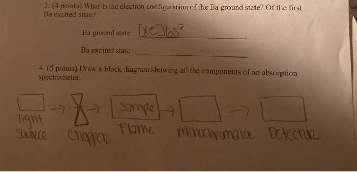 Solved 3.(4 points) What is the electron configuration of | Chegg.com