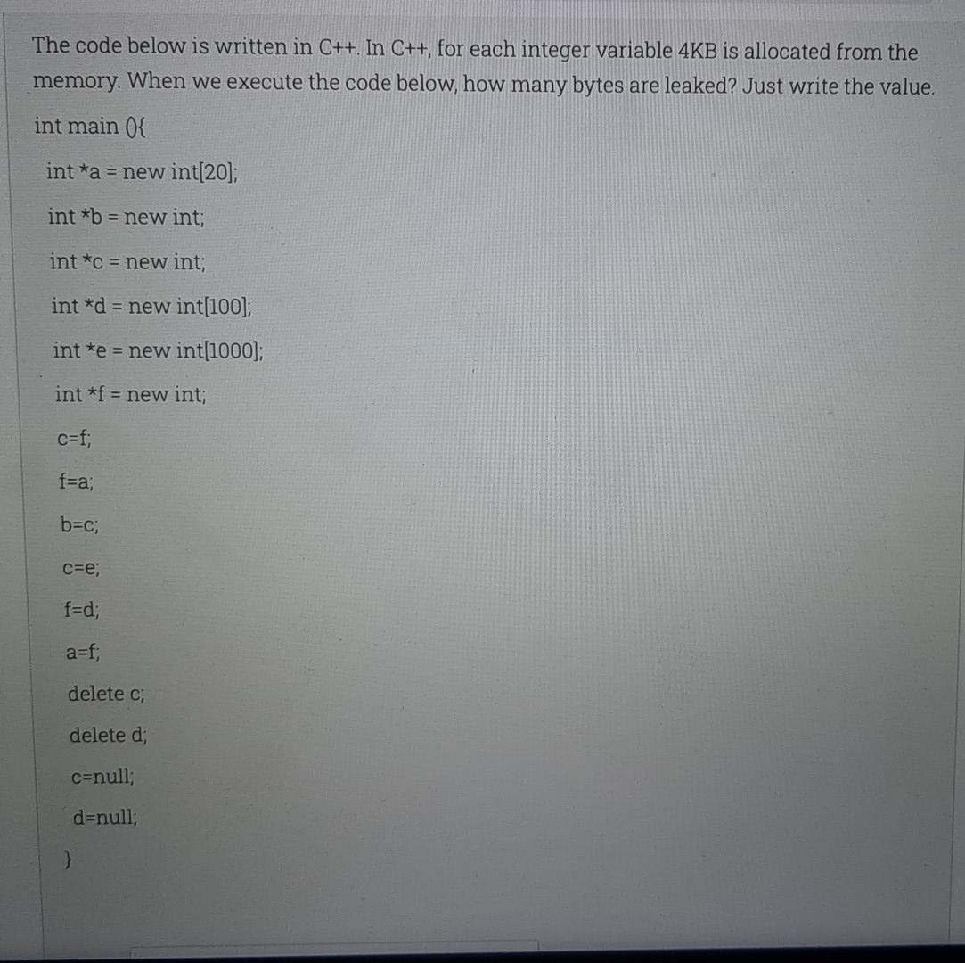 Solved The code below is written in C++. In C++, for each | Chegg.com