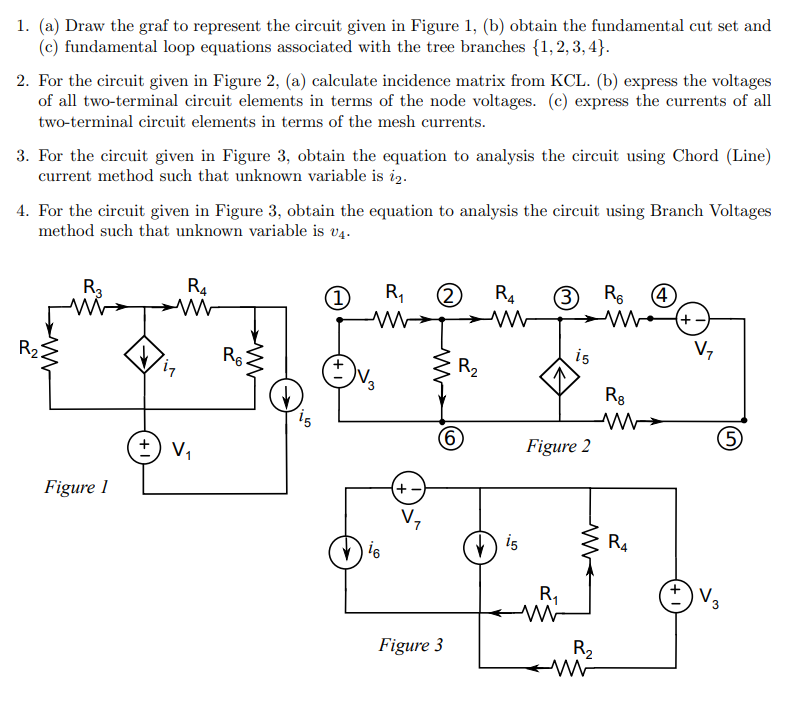 (a) ﻿Draw the graf to represent the circuit given in | Chegg.com
