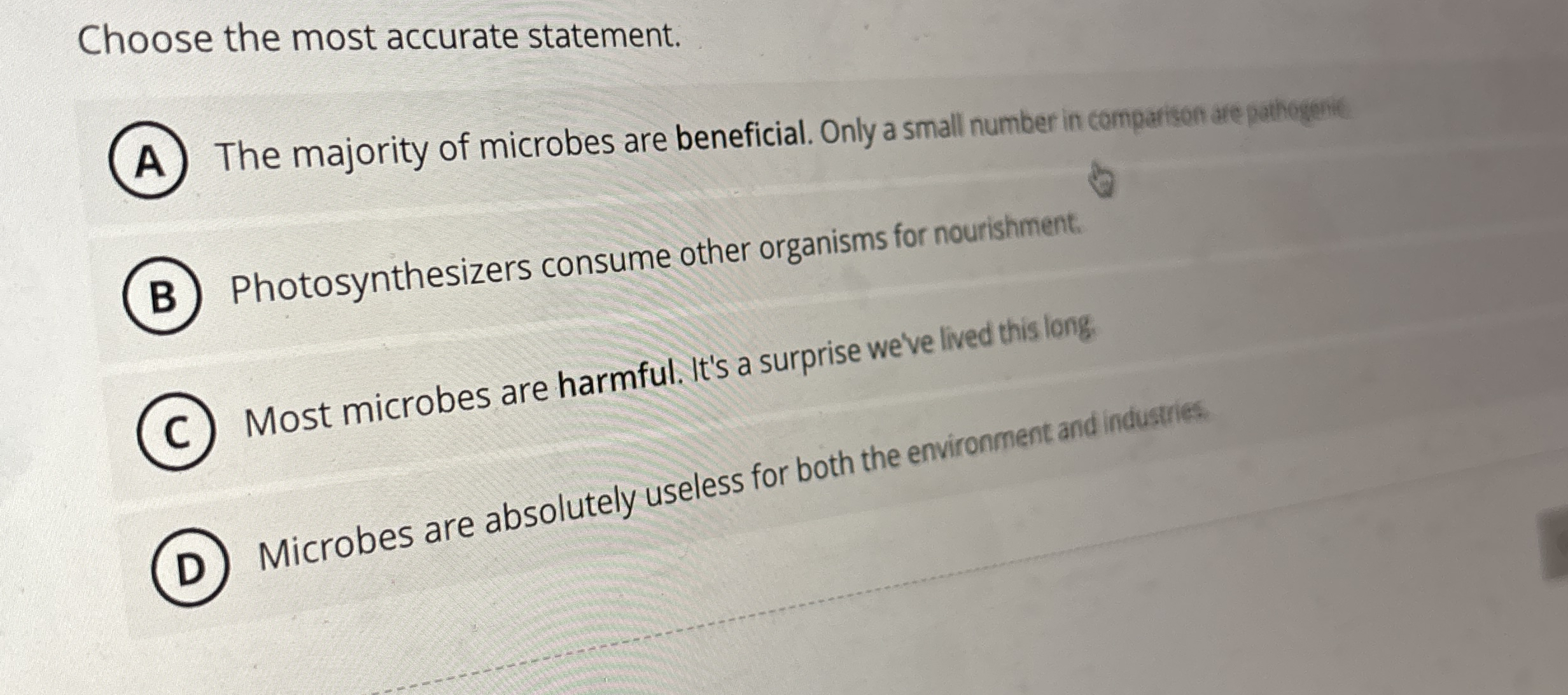 Solved Choose the most accurate statement.The majority of | Chegg.com