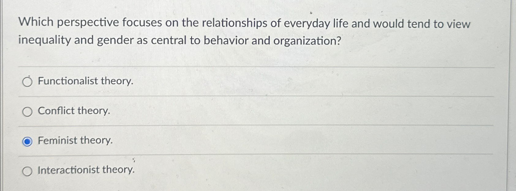 Solved Which perspective focuses on the relationships of | Chegg.com