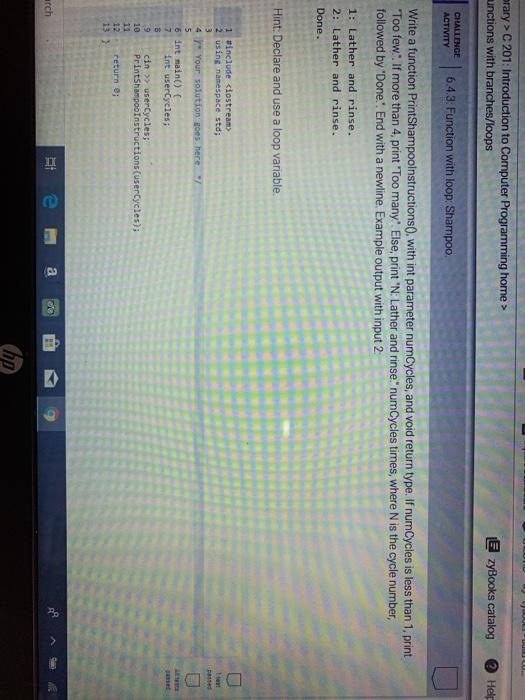 Solved orary > C 201: Introduction to Computer Programming | Chegg.com