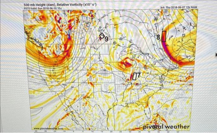 Solved MAP 2 + PreviousUse Map 2 (500mb height and relative | Chegg.com