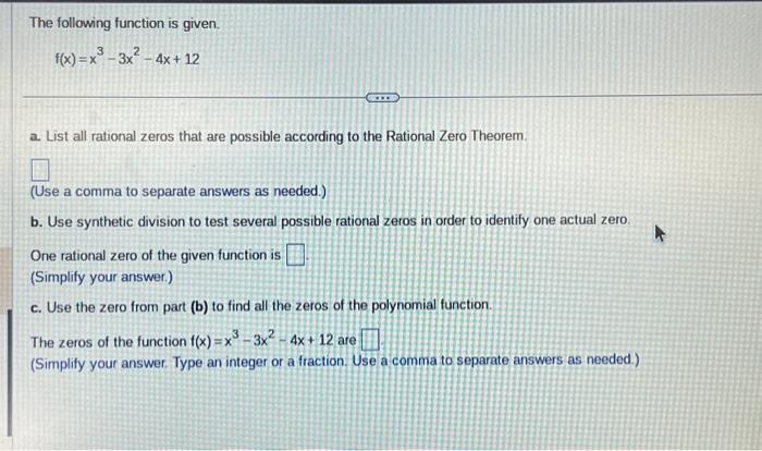 Solved Find An Nth Degree Polynomial Function With Real