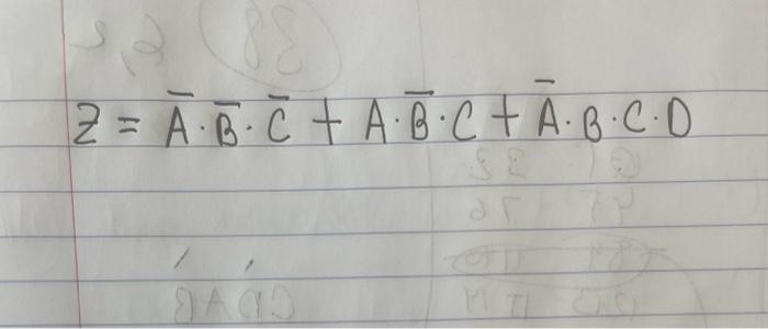 Solved digital electronics!simplify the boolean | Chegg.com