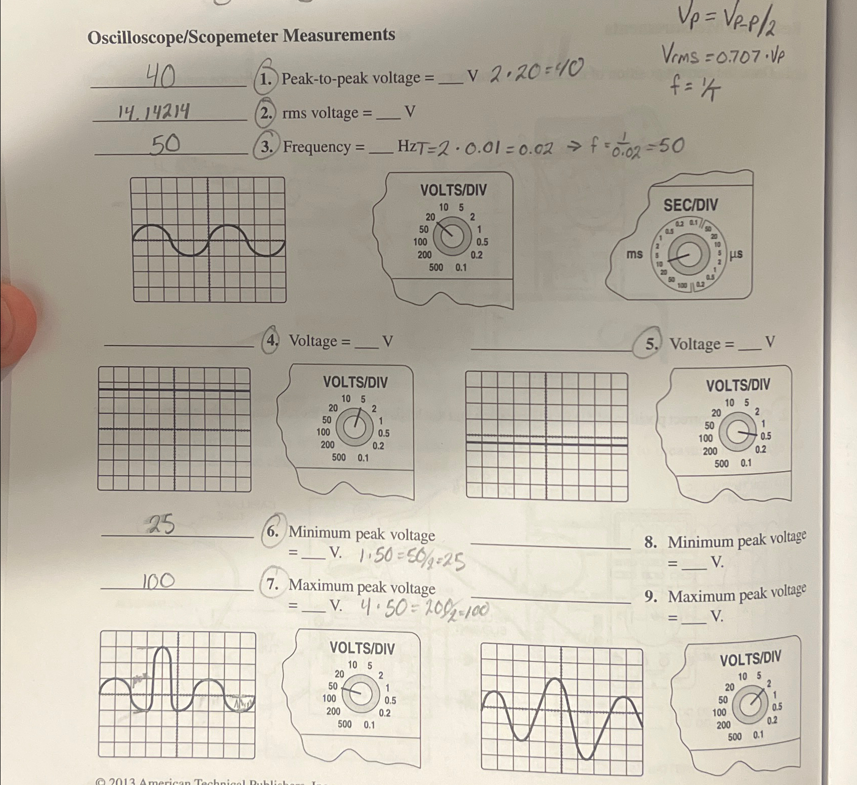 Solved Oscilloscope/Scopemeter | Chegg.com