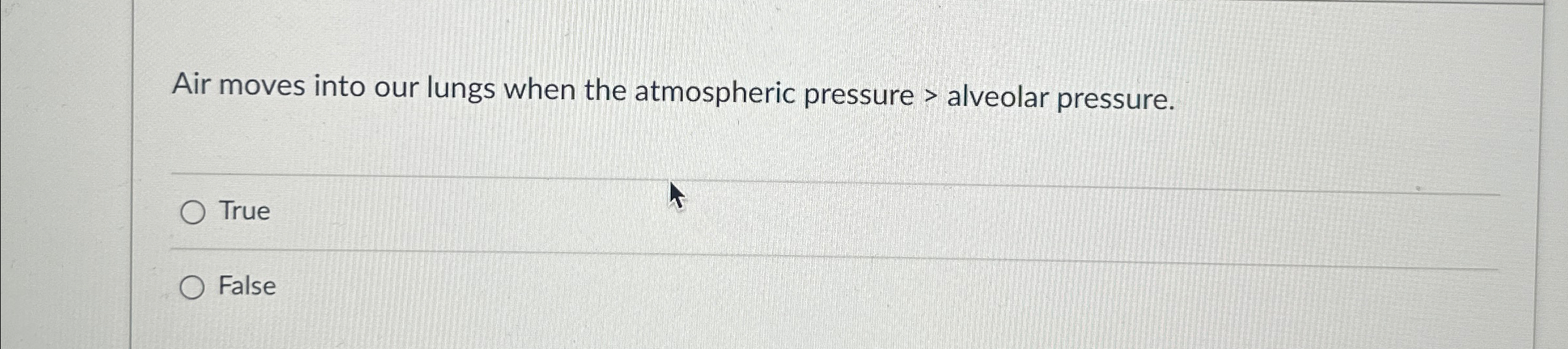 Solved Air moves into our lungs when the atmospheric | Chegg.com