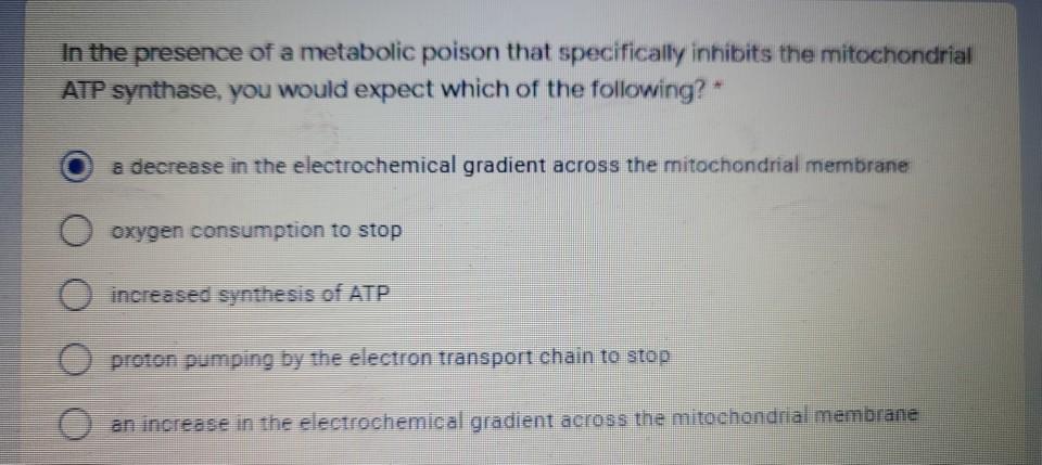 Solved In the presence of a metabolic poison that | Chegg.com