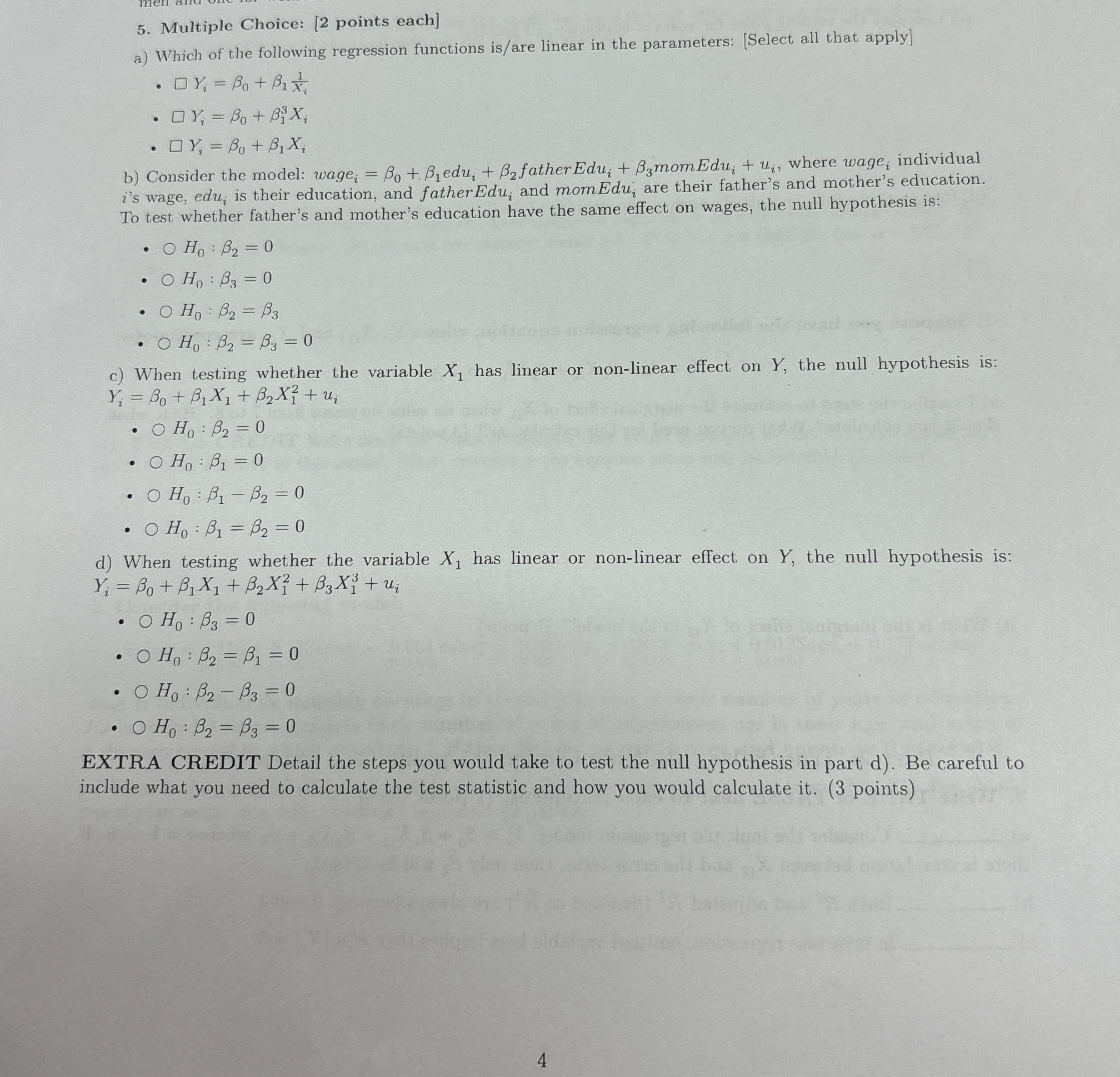 Solved Multiple Choice: [2 ﻿points each]a) ﻿Which of the | Chegg.com