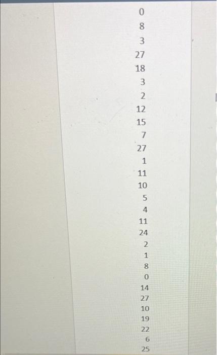 Attached file has a randomly generated 400 values | Chegg.com