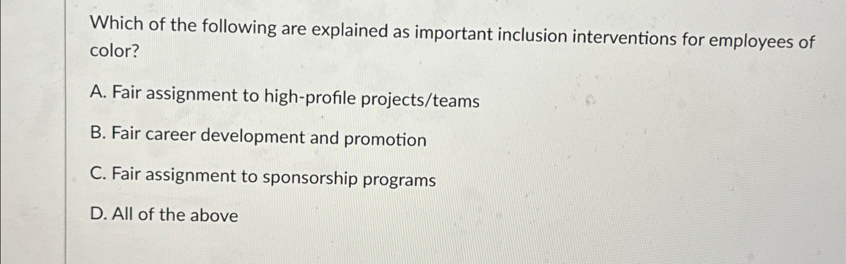 Solved Which of the following are explained as important | Chegg.com