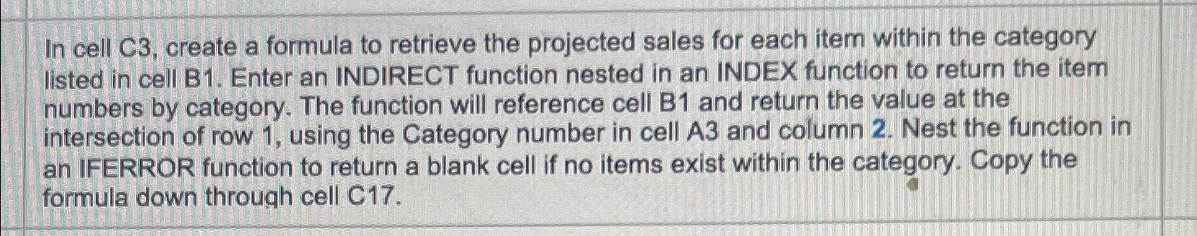 Solved In cell C3, create a formula to retrieve the | Chegg.com Solved In cell C3, create a formula to retrieve the | Chegg.com