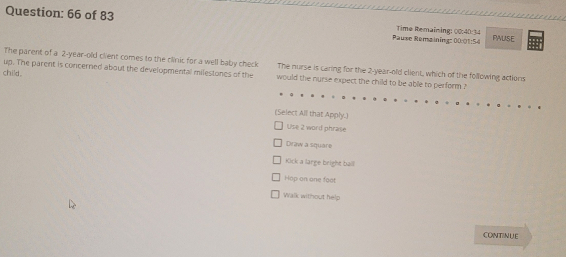 Solved Question: 66 ﻿of 83Time Remaining: 00:40:34Pause | Chegg.com