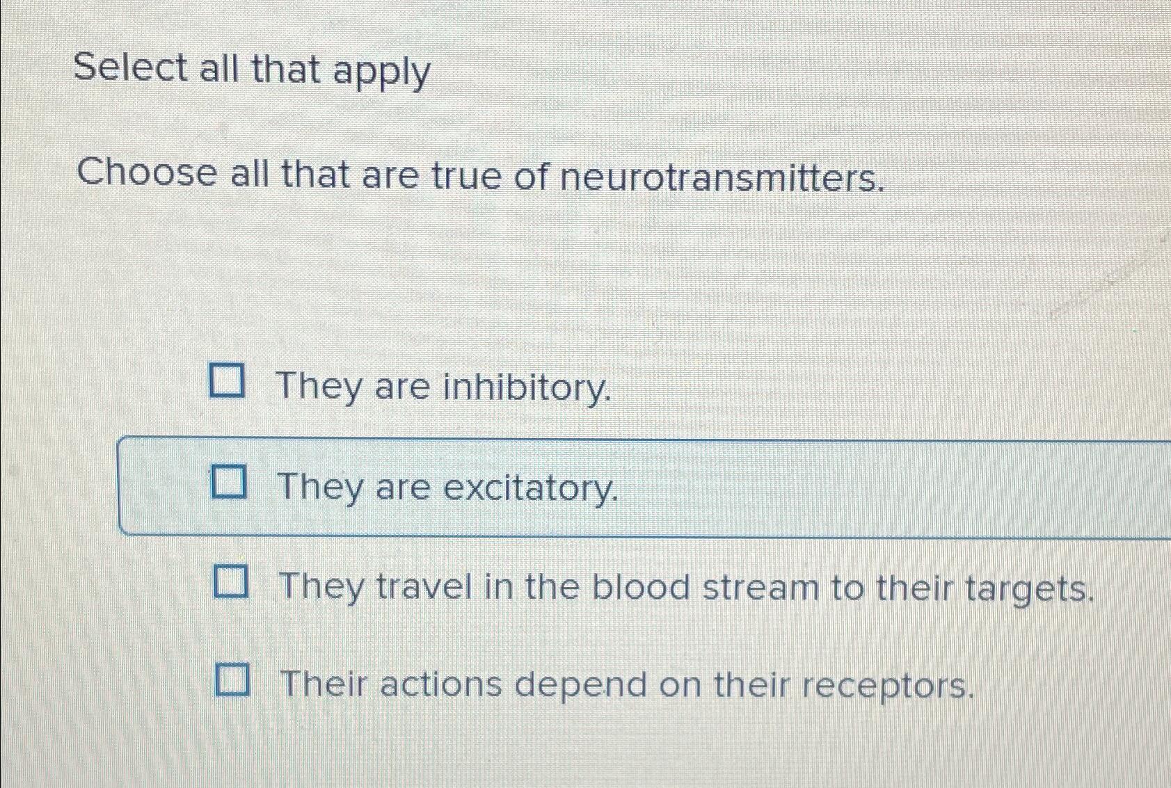 Solved Select all that applyChoose all that are true of | Chegg.com