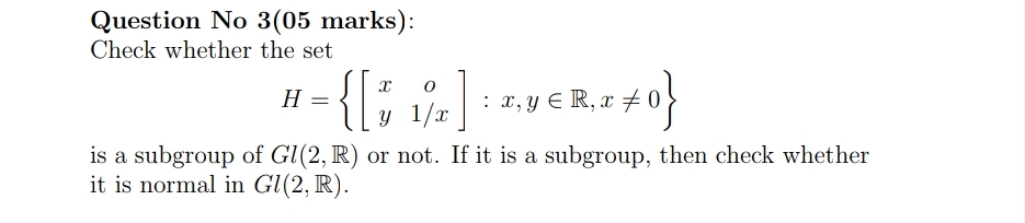 Solved Question No 3(05 ﻿marks):Check whether the | Chegg.com