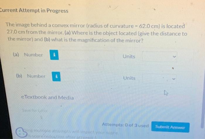Solved he image behind a convex mirror (radius of curvature | Chegg.com