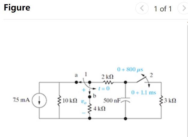 Solved In the circuit in (Figure 1), switch 1 has been in | Chegg.com