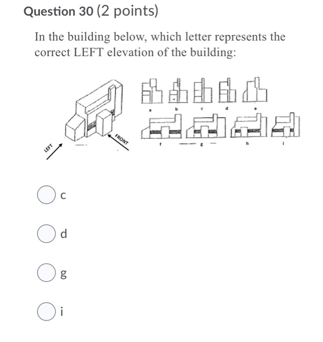 Solved Question 30 (2 points) In the building below, which | Chegg.com
