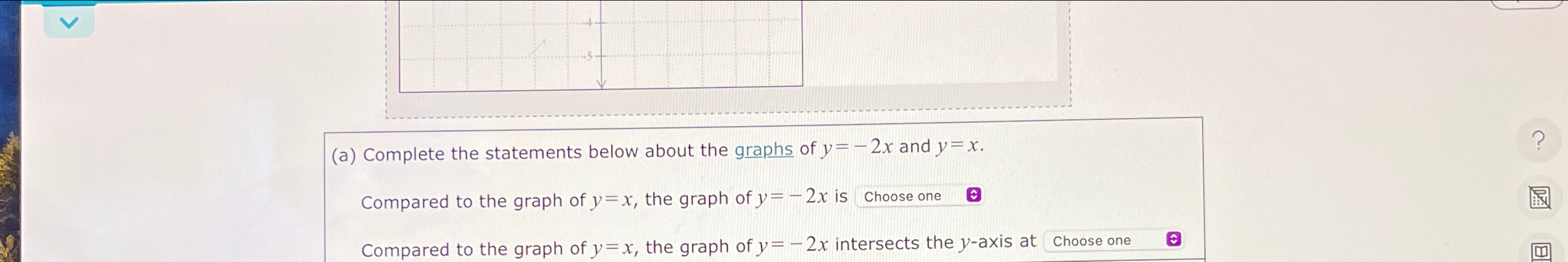 Solved (a) ﻿Complete the statements below about the graphs | Chegg.com