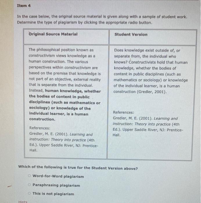 Solved Original Source Material Student Version Learning | Chegg.com
