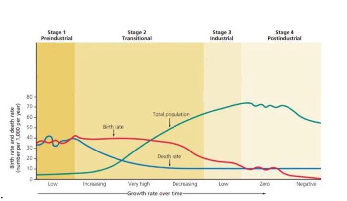 Solved Stage 1 Preindustrial Stage 2 Transitional Stage 3 | Chegg.com